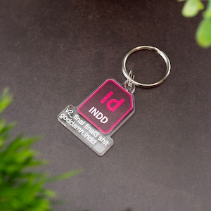 Graphic Designer Keyring Custom Message Keychain Designer Funny Novelty ...
