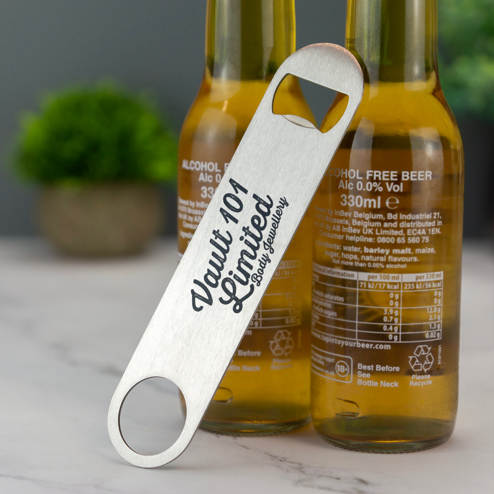 Personalised Business Logo Beer Bar Blade Pub Bar Bottle Opener Printed ...