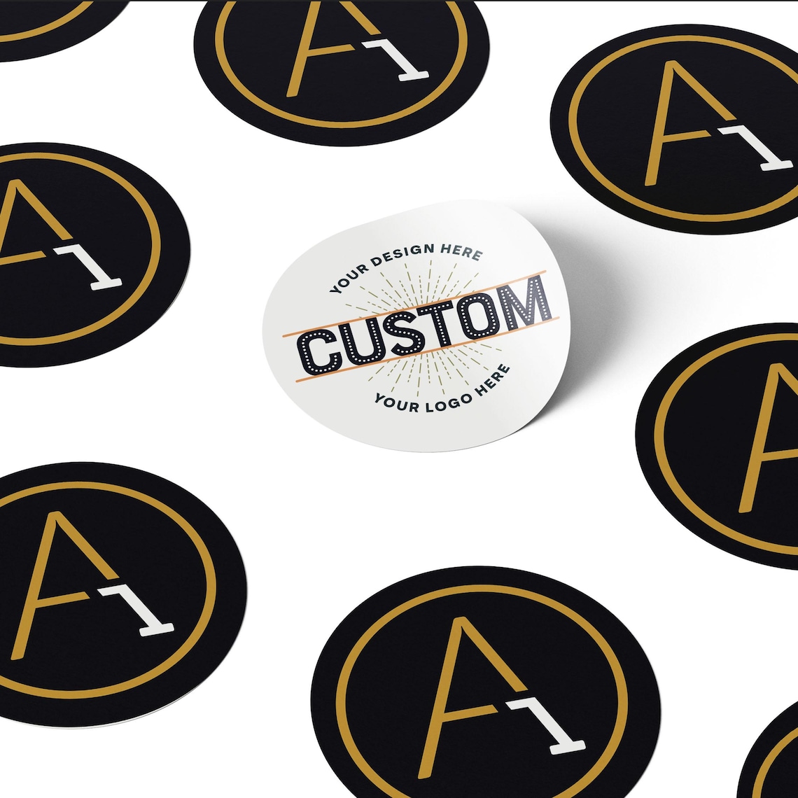Custom Logo Vinyl Sticker Labels Business Logo Printing Choice of Size ...