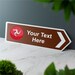 Personalised Isle of Man Directional Road Sign Acrylic UV Printed Holes ...