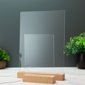 Custom LED Business Sign Company Logo Desk Display Printed Acrylic ...