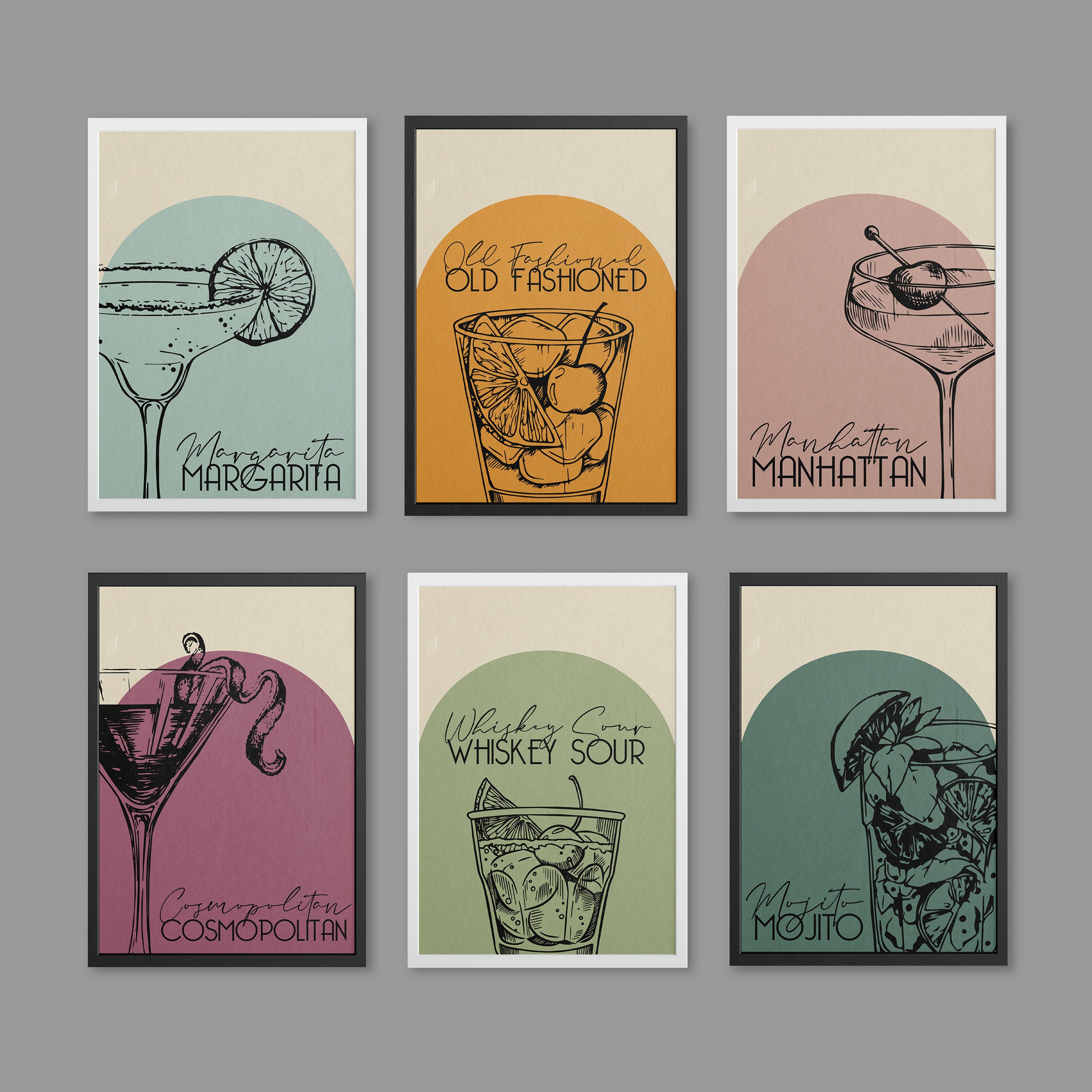 Vintage Cocktail Poster 1920s Style Drink Art Deco Frame - Etsy UK