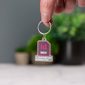 Graphic Designer Keyring Custom Message Keychain Designer Funny Novelty ...