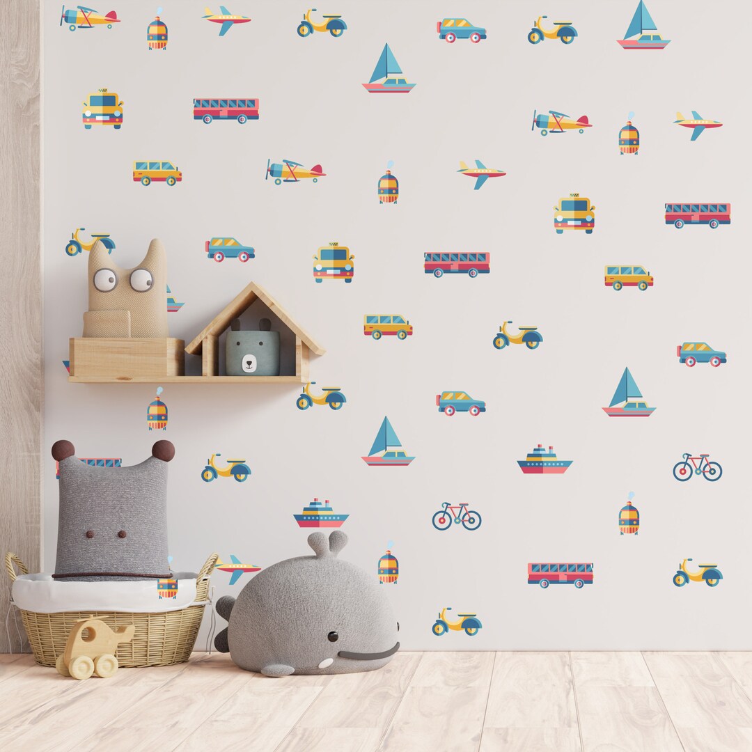 Transport Wall Art Stickers Decals Kids Room Children's Bedroom - Etsy
