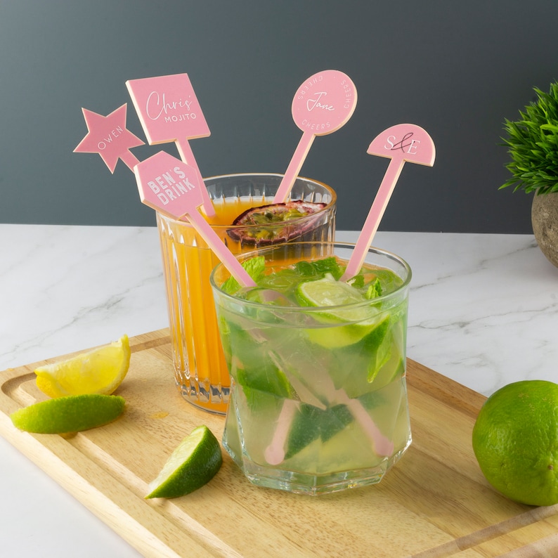 Personalised Acrylic Drink Stirrer Custom Cocktail Stirrer Gift - Etsy
