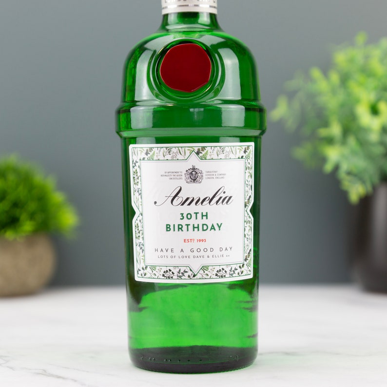 Personalised London Dry Gin Label Vinyl Sticker - Etsy