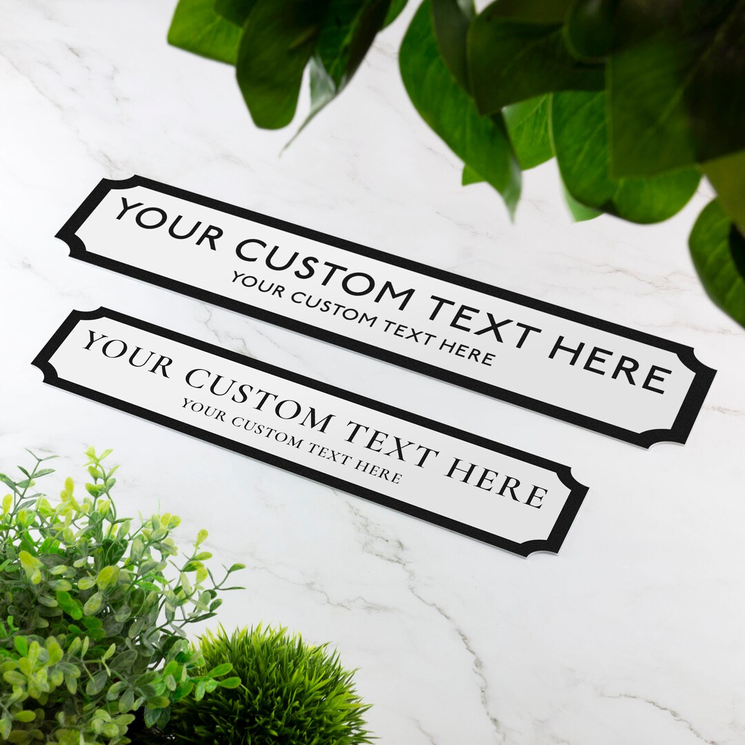 Personalised Custom Text Street Style Sign Acrylic UV Printed Birthday ...