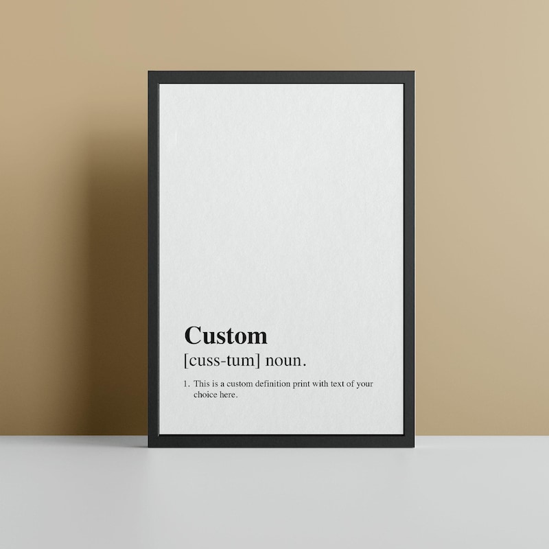 Definition Print - Etsy