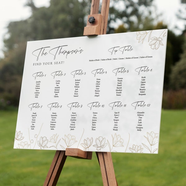 Wedding Table Plan - Etsy