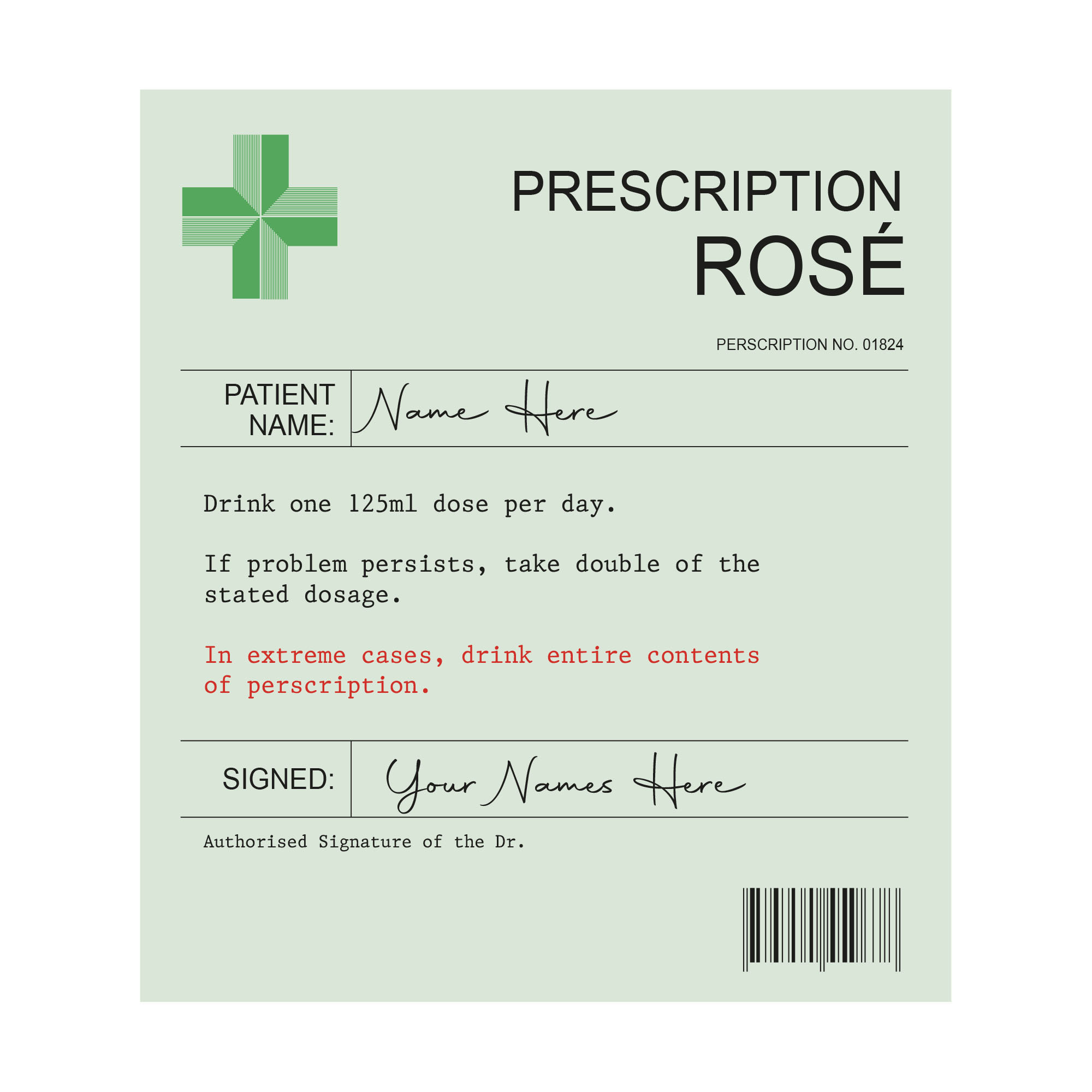 Personalised Prescription Wine Label Red White Rose Vinyl - Etsy UK