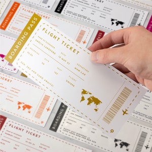 Custom Flight Ticket Poster Print Holiday Boarding Pass Gift - Etsy UK