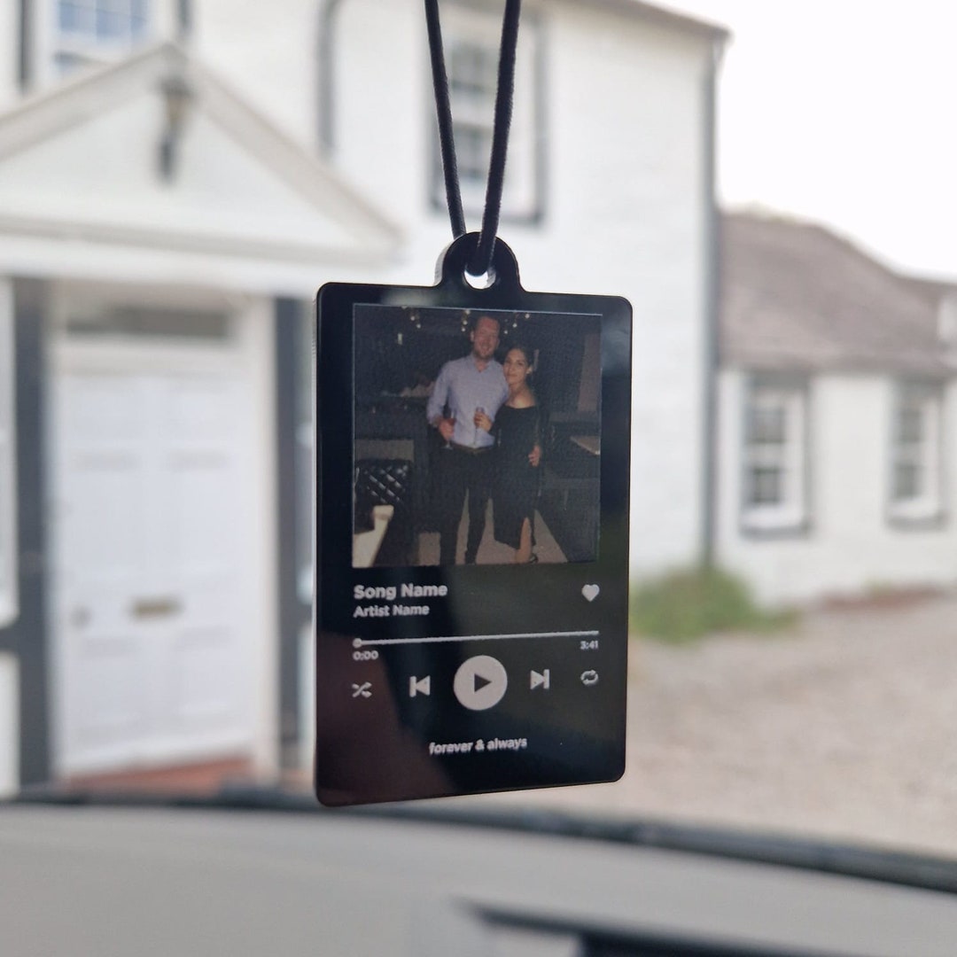 Personalised Music Photo Ornament Hanging Car Polaroid Image Driving ...