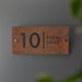 House Number Sign Printed Rust Effect Address Signage - Rusty Effect ...