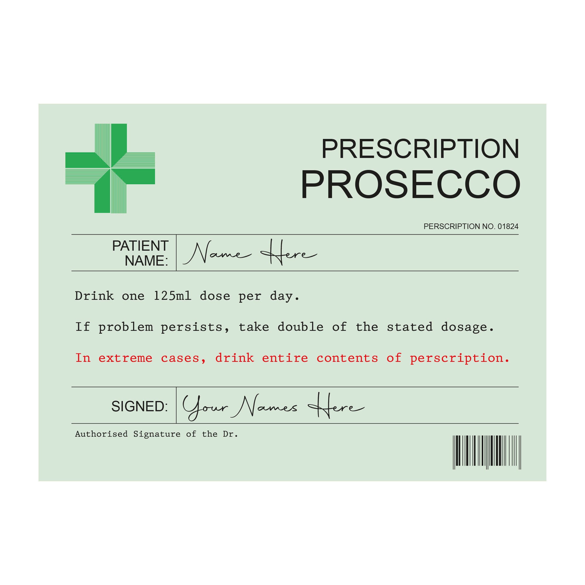 Personalised Prescription Prosecco Wine Label Vinyl Sticker - Etsy