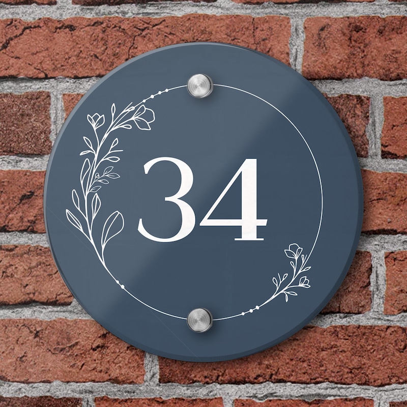 House Number Black Steel - Etsy UK