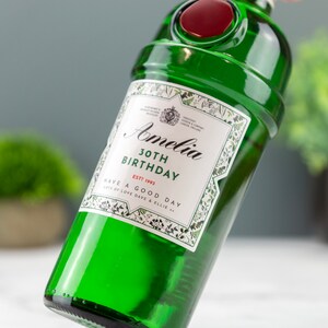 Personalised London Dry Gin Label Vinyl Sticker - Etsy