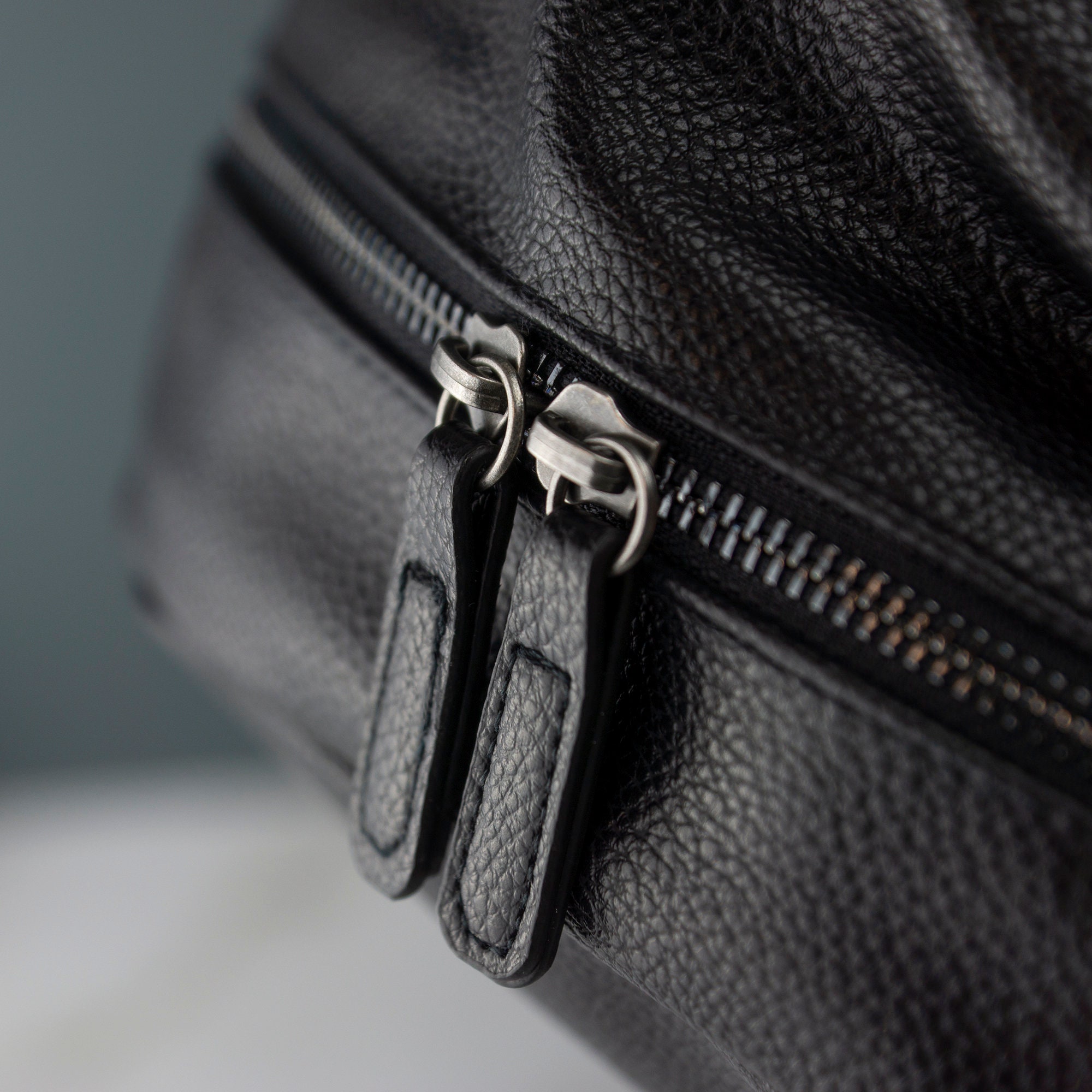 Unisex Leather Backpack Embroidered With Name Initials Work - Etsy