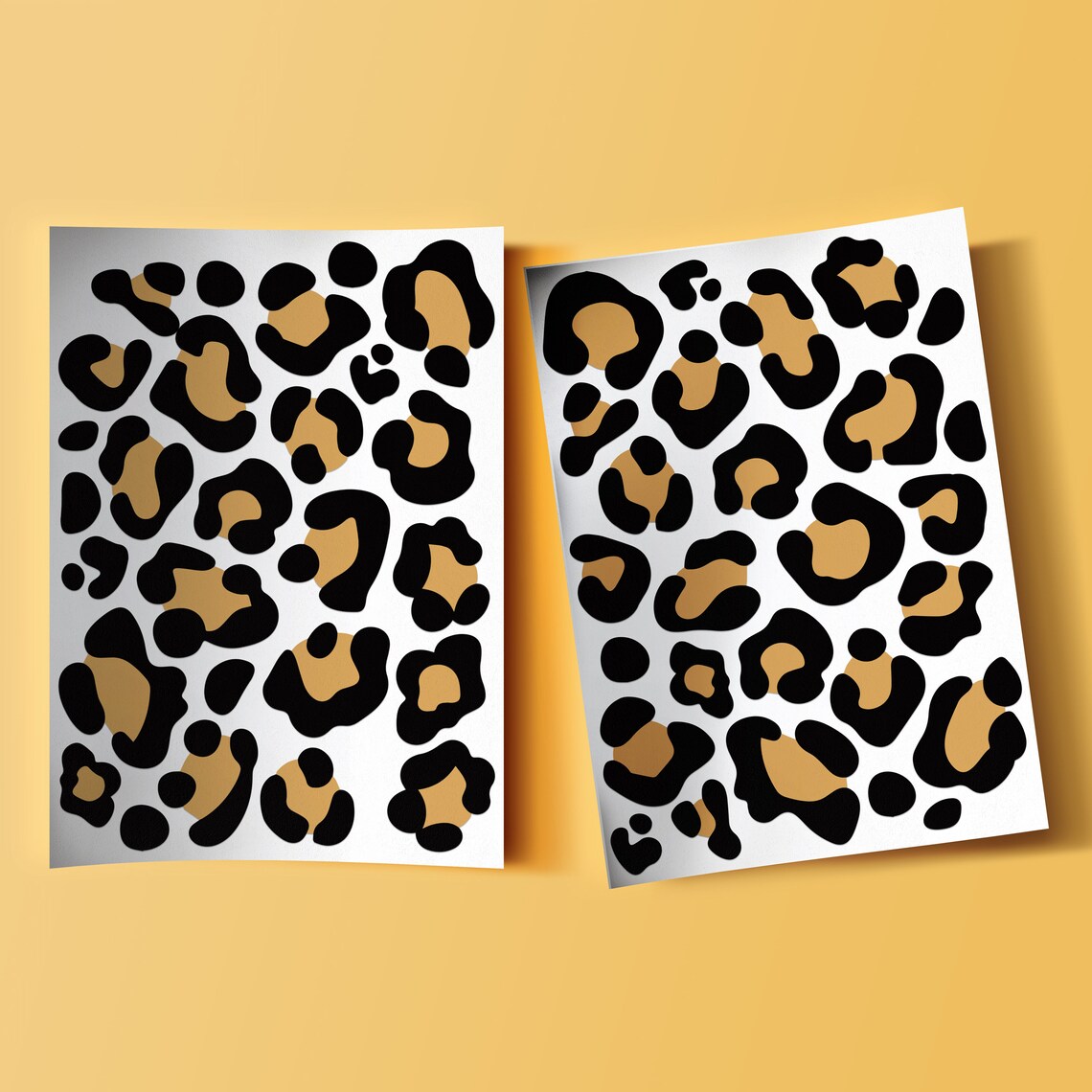 Leopard Print Pattern Vinyl Wall Art Stickers Decals Kids Room Children ...