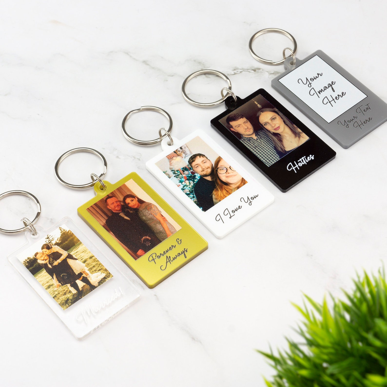 Personalised Photo Keyring Custom Message Keychain Boyfriend - Etsy