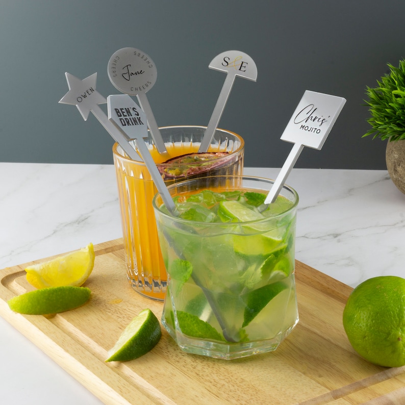 Personalised Acrylic Drink Stirrer Custom Cocktail Stirrer Gift - Etsy