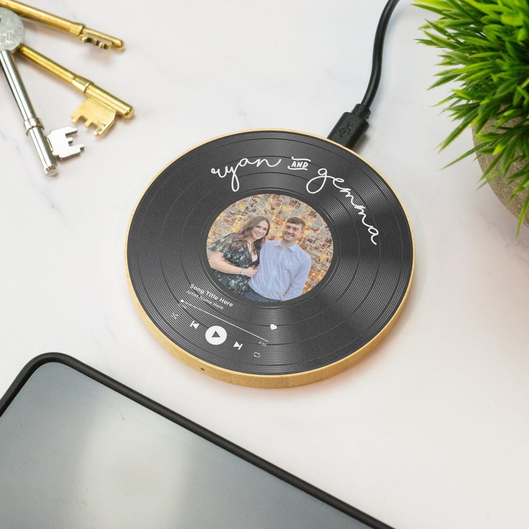 Vinyl Record Wireless Charger Couple Song Wireless Cell Phone Charger ...