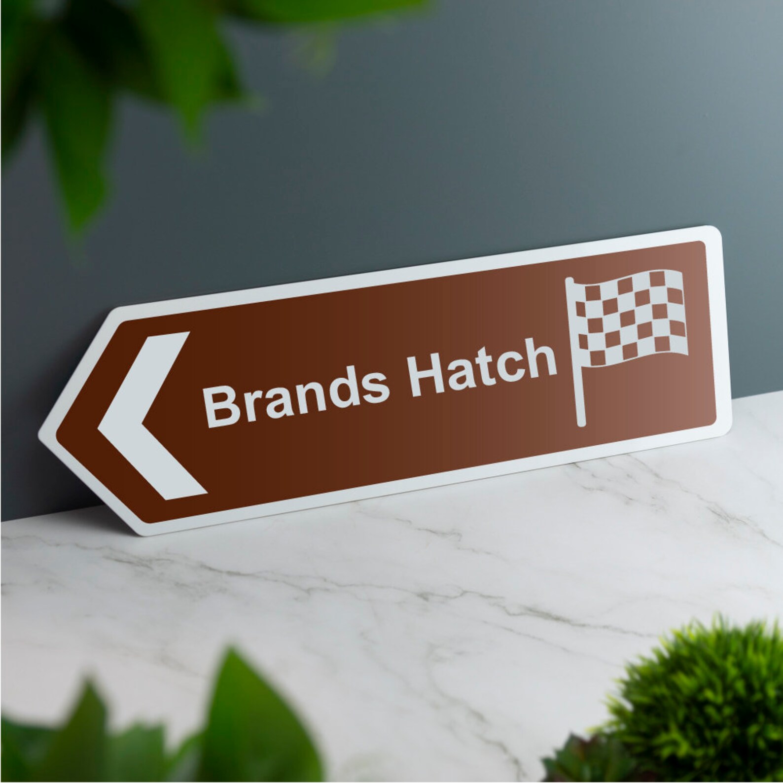 Personalised Brands Hatch Circuit Directional Road Sign Acrylic UV ...