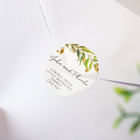 Custom Address Labels Your Names and Address Circle Return | Etsy