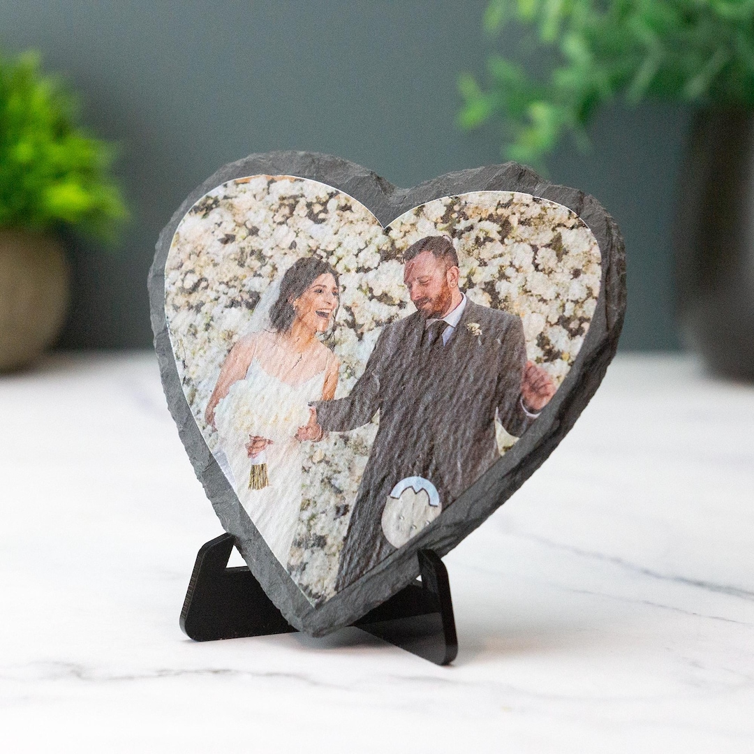 Personalised Photo Slate Printed Plaque With Custom Image & Stand - Etsy