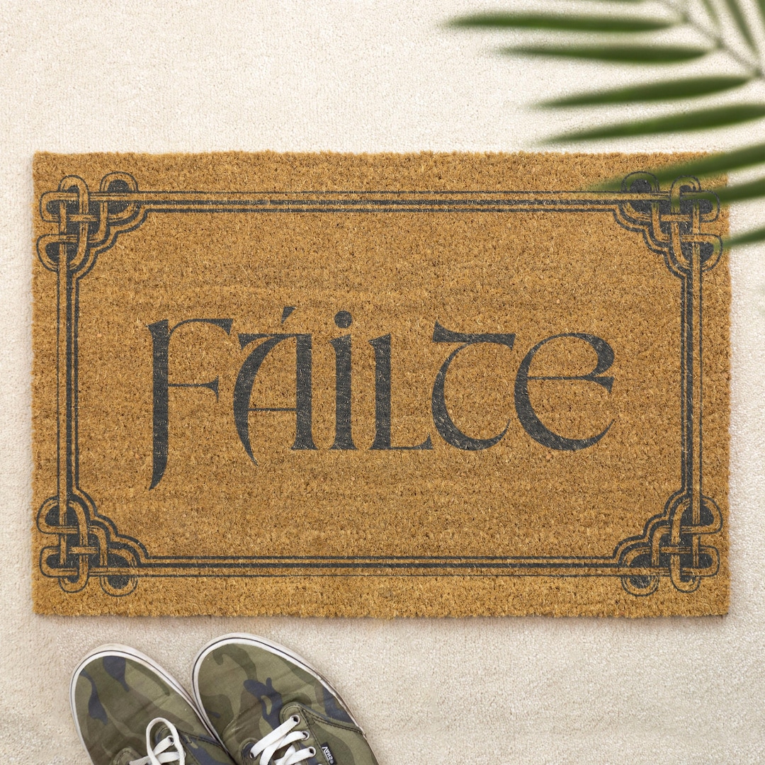 Fáilte Doormat Irish Gaelic Welcome Mat Celtic Inspired Entrance Mat ...