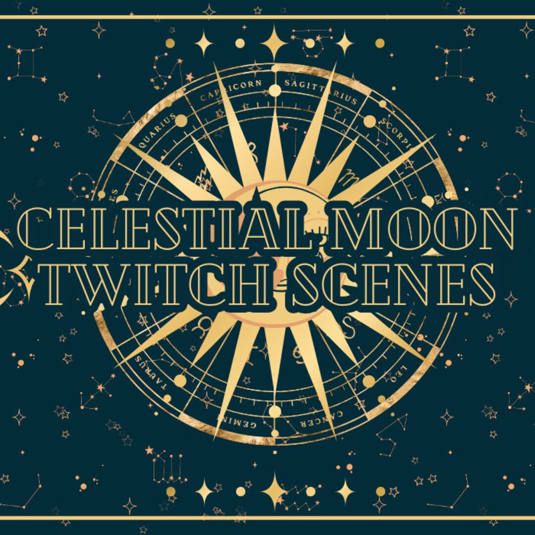 Celestial Moon Animated Twitch Scenes Constallations Stars - Etsy