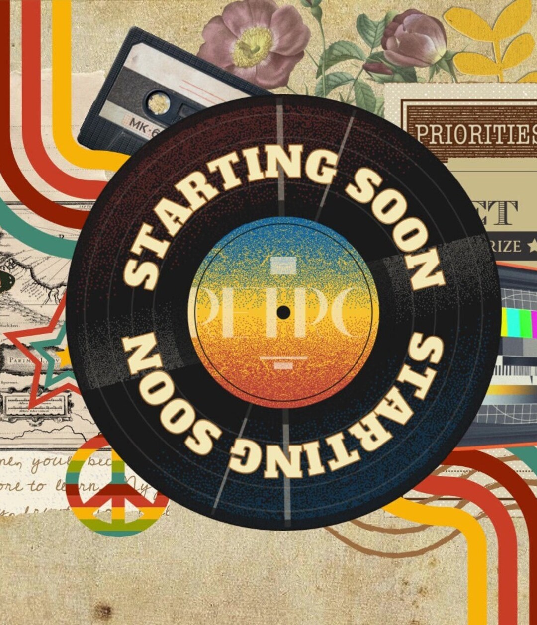 Animated Twitch Overlay, Stream Package Vintage, 60s, 70s, Retro ...