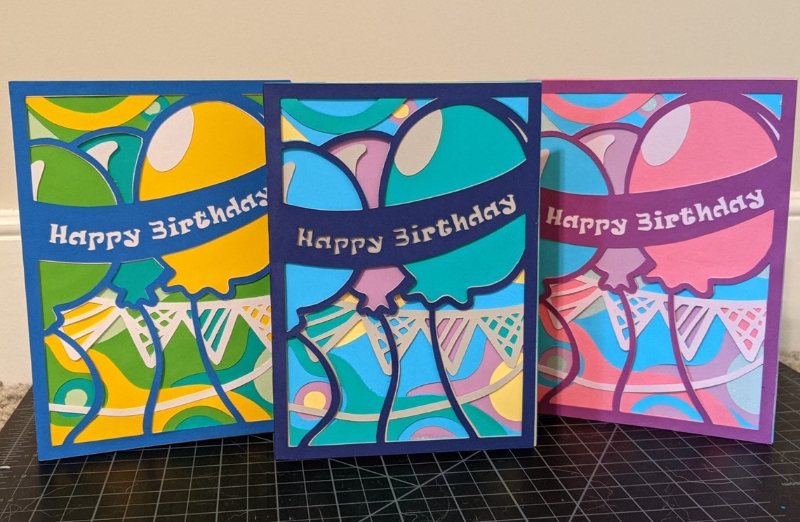 Birthday Card 5 X 7 In Card SVG File Compatible With Cricut Etsy
