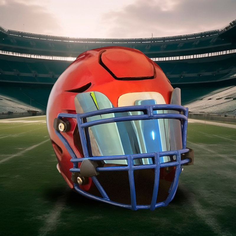Football 3d Helmet - Etsy