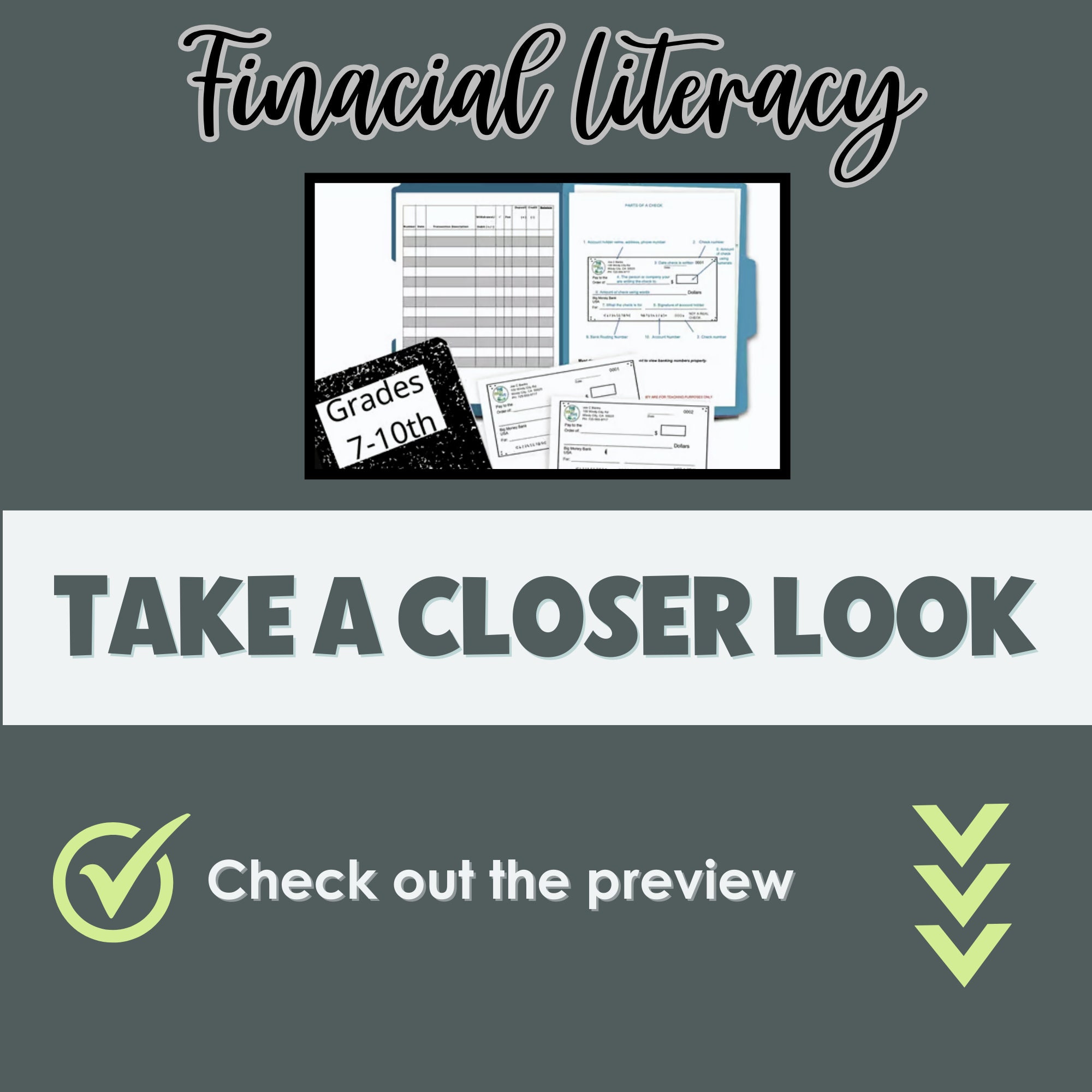 Financial Literacy Activities Checking Account Complete Lesson Plan - Etsy