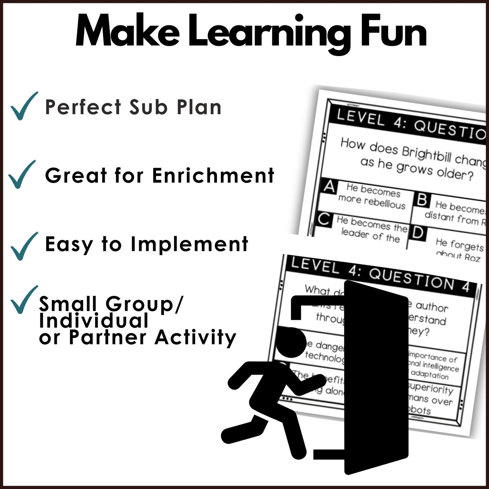 The Wild Robot Escape Room Printable Activity for Middle School - Kid ...