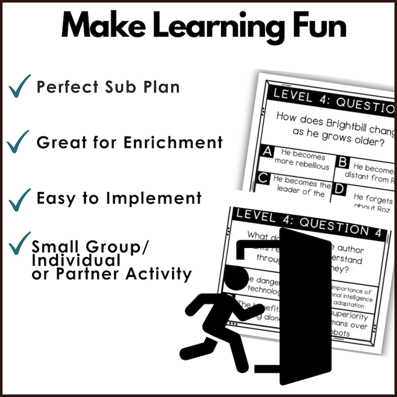 The Wild Robot Escape Room Printable Activity for Middle School - Kid ...