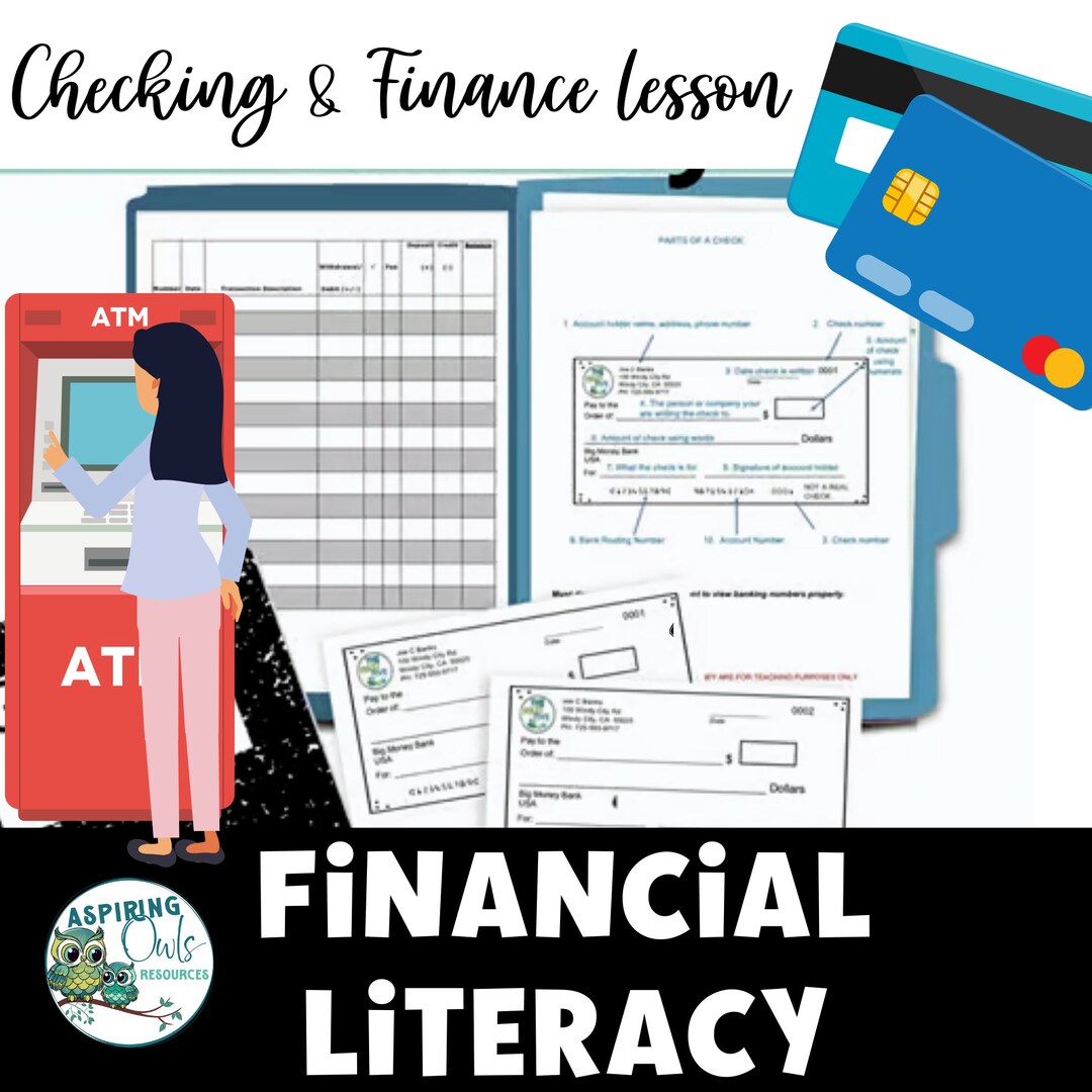 Financial Literacy Activities Checking Account Complete Lesson Plan - Etsy