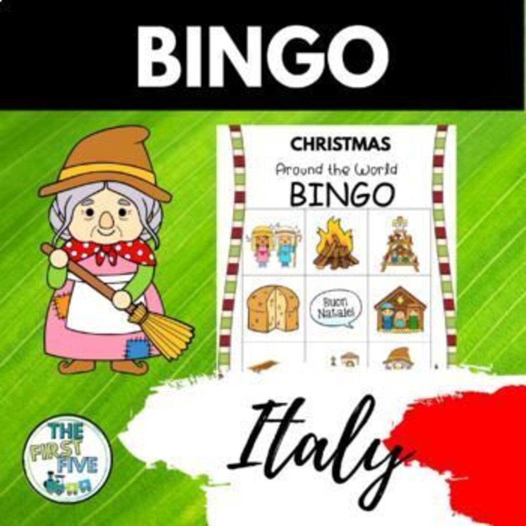 Holidays Around the World Bingo Kids Party Game Christmas in Italy ...