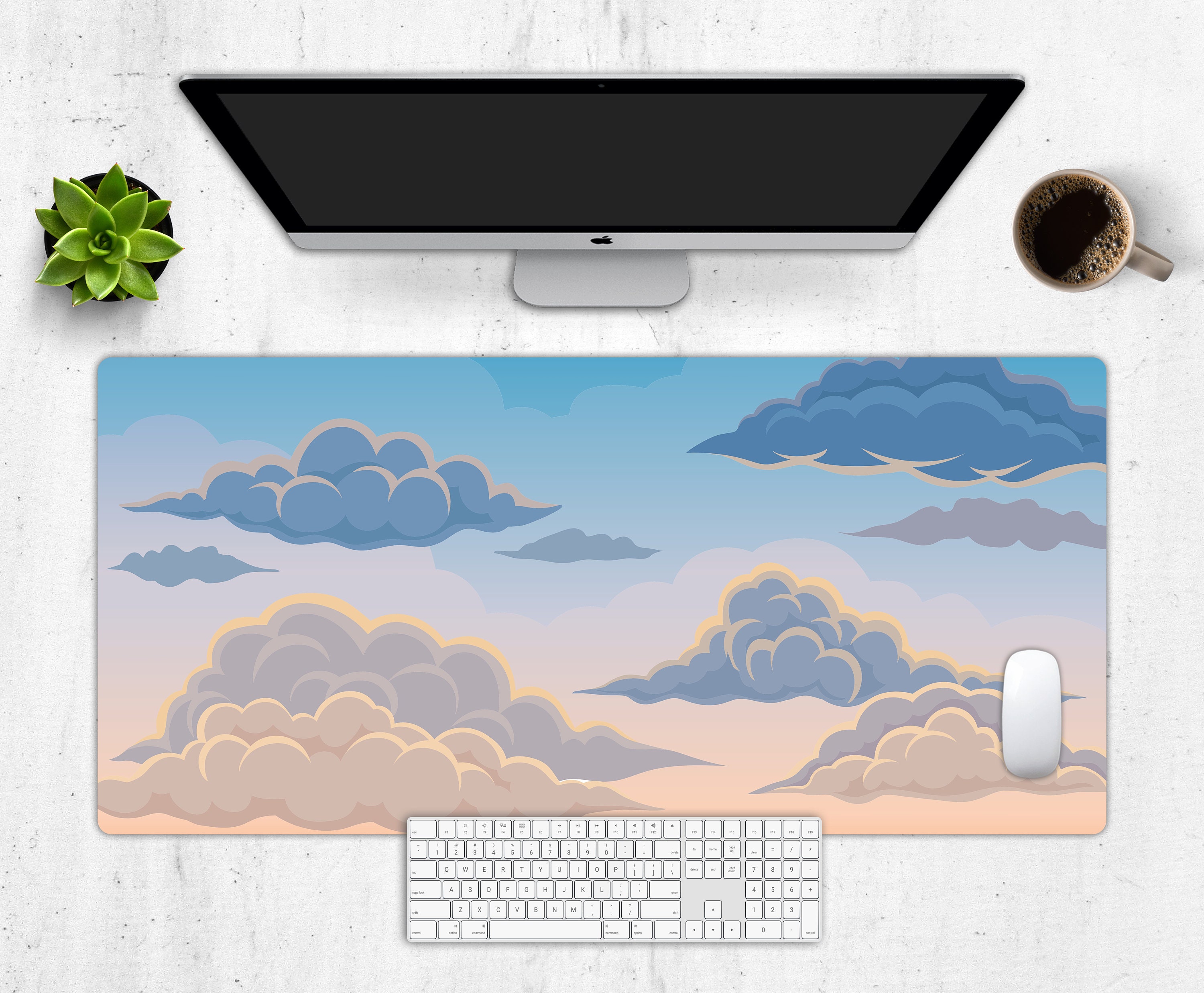 Extra Large Desk Mat Extended Mouse Pad Anime Desk Mat Aesthetic Desk ...