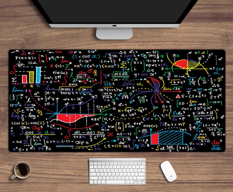 Math Formulas Mouse Pad Mathematics Desk Mat Teacher - Etsy