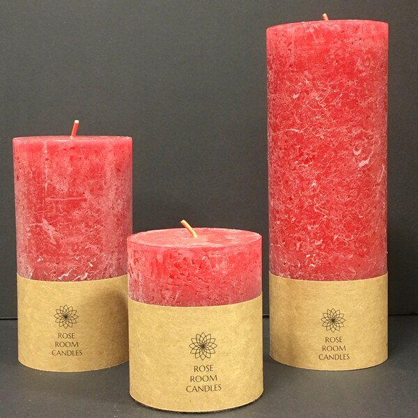 Rustic Pillar Candle - Etsy