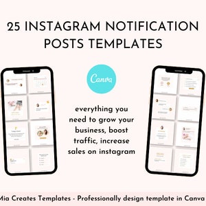 Instagram Notification Post Templates for Canva, Reminders, Alerts ...
