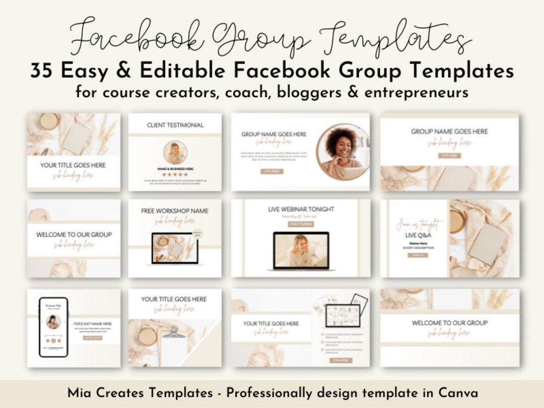 Facebook Group Templates, Editable Canva Templates, Facebook Post ...