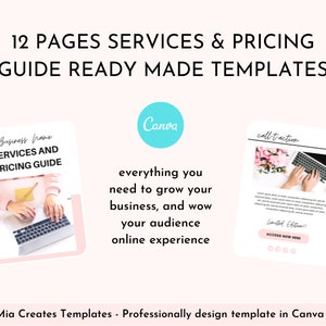 Services and Pricing Guide Template, Portfolio Template, Pricing ...