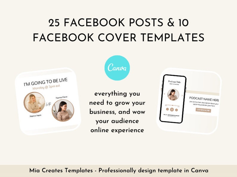 Facebook Group Templates, Editable Canva Templates, Facebook Post ...