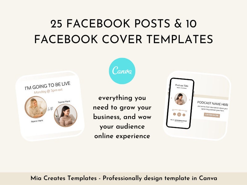 Facebook Group Templates, Editable Canva Templates, Facebook Post ...