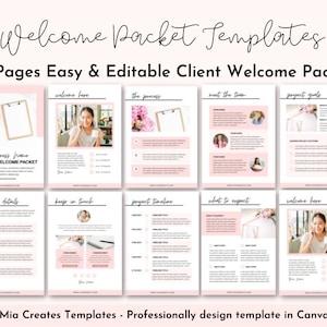 Client Welcome Packet Template, Client Onboarding Template Canva, New Client Services Guide ...