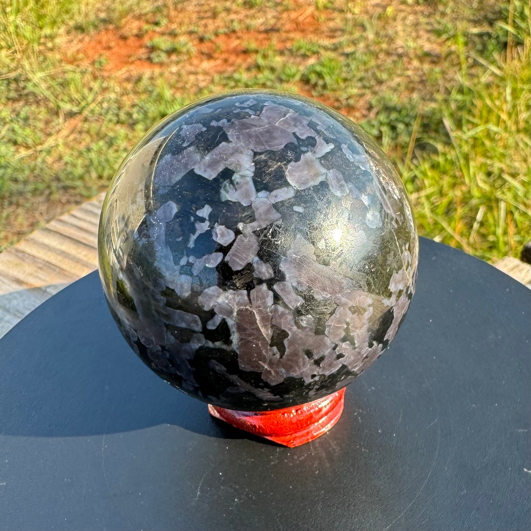 Indigo Gabbro Sphere, Mystic Merlinite Crystal, Crystal Ball, Healing ...