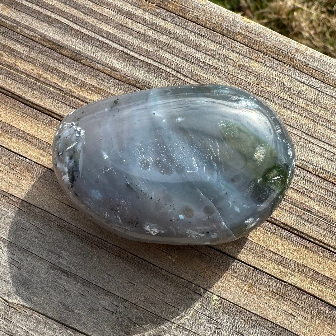 Ocean Jasper Palm Stone OJ Palm Ocean Jasper Orbicular Jasper Worry ...