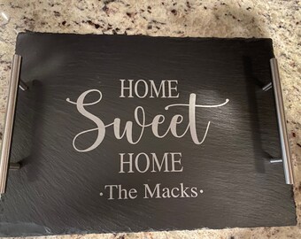 Engraved Slate Tray - Etsy